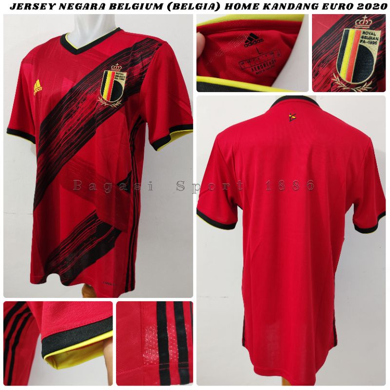 Jual Jersey Baju Bola Negara Belgia Home Kit Kandang Piala Eropa 2020 2021 New Shirt Football ...