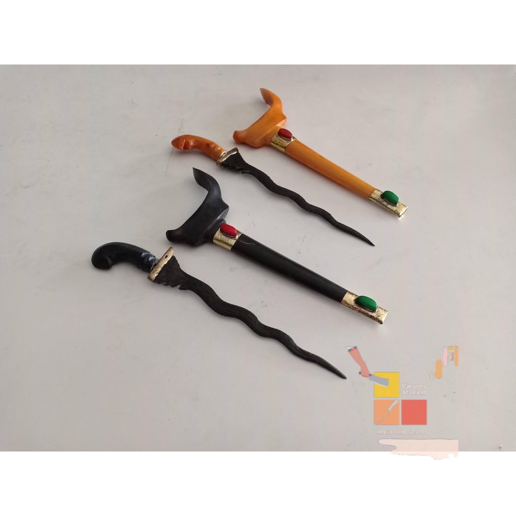Jual keris fiber permata bilah besi hitam ukuran kecil | Shopee Indonesia