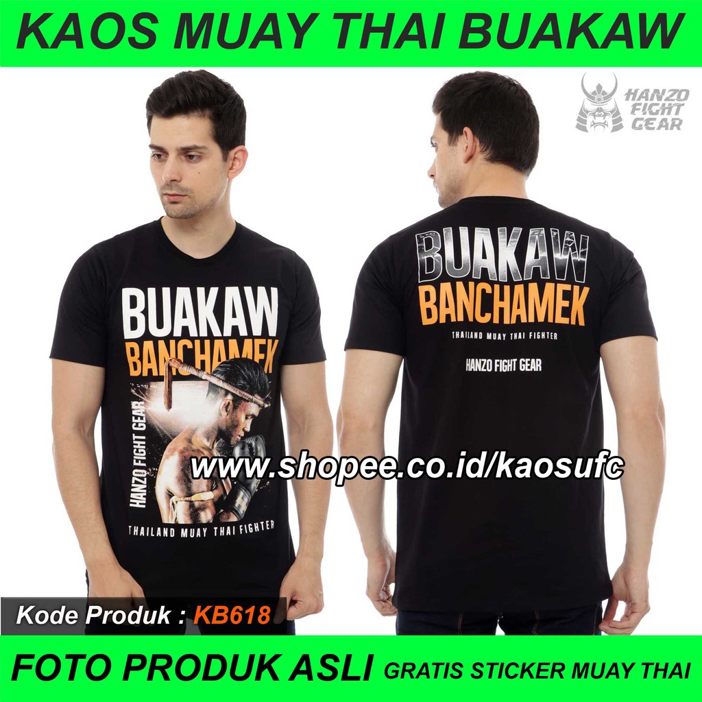 Jual KAOS MUAYTHAI BUAKAW HANZO FIGHT GEAR / TSHIRT MUAY THAI BUAKAW ...