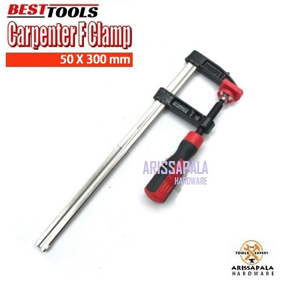 Jual F Clamp Catok Pres Kayu Klem F Penjepit 50 X 300mm Plastic Handle ...
