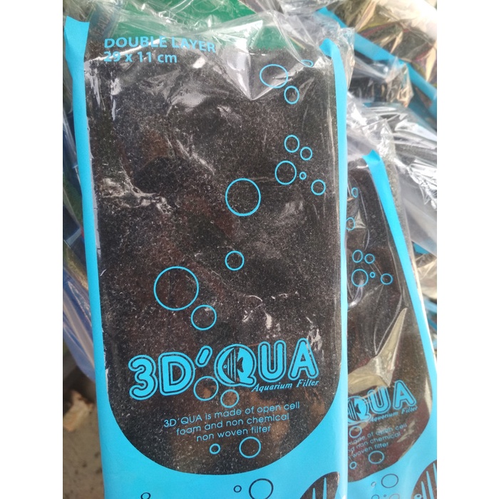 Jual 3D QUA 2 Lapis Busa Hitam Dakron Biofil Media Filter Aquarium ...