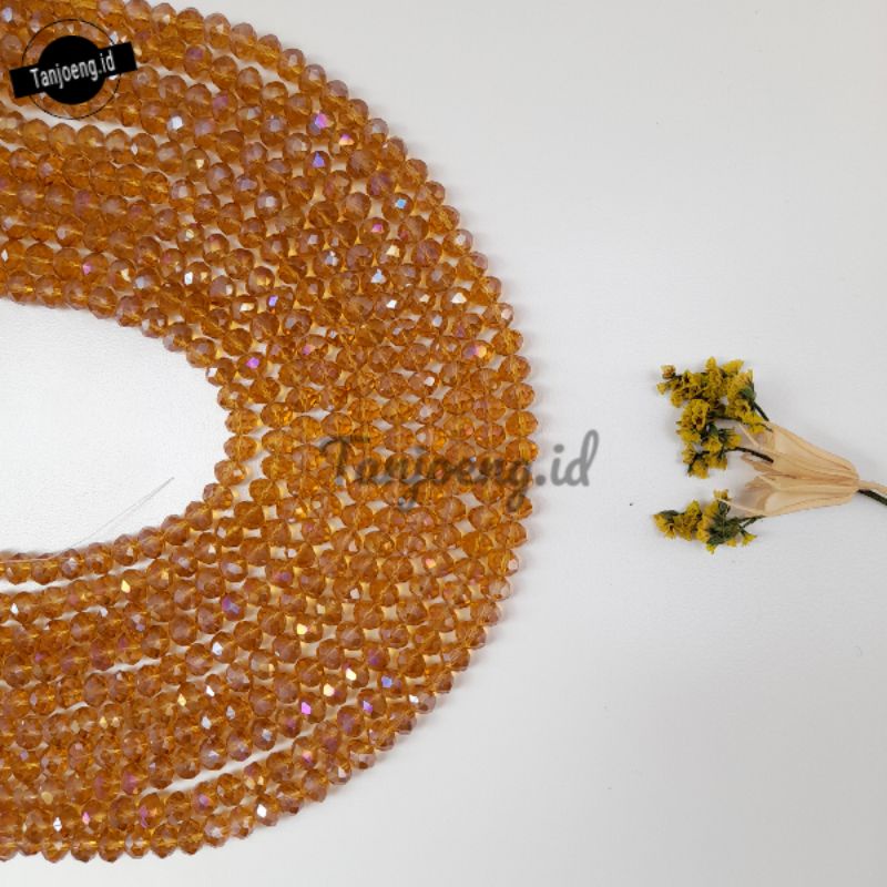 Jual Manik Crystal Ceko Bening Kristal Gepeng Ceko Bapao 4/6/8 mm ...