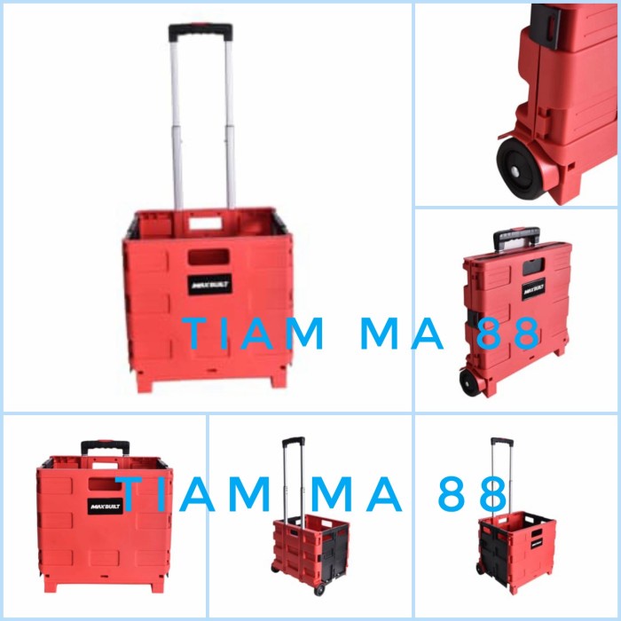 Jual FOLDING TROLLEY KRISBOW CART 25KG TROLI KERANJANG BARANG LIPAT ...