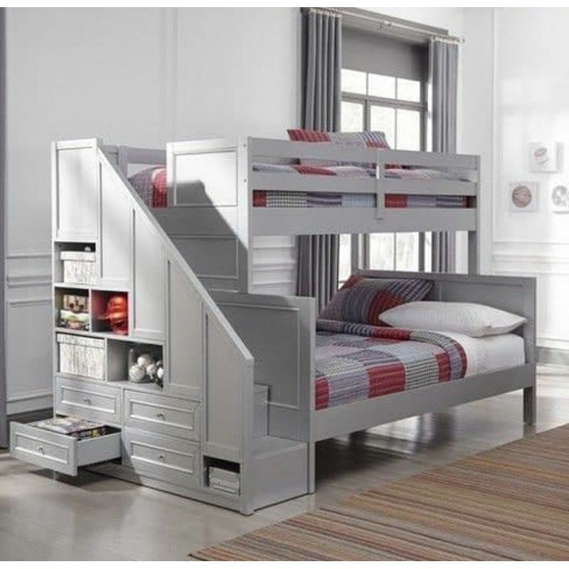 Jual PROMO TEMPAT TIDUR TINGKAT TANGGA KAYU JATI JEPARA FREE GIFT ...