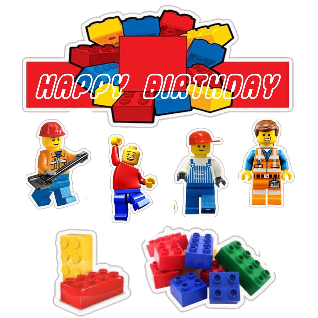 Jual TOPPER CAKE ULANG TAHUN / HIASAN KUE LEGO | Shopee Indonesia