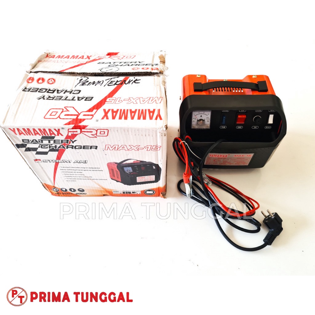 Jual Alat Cas Strum Aki Mobil Yamamax Pro Battery Charger 15 Ampere ...