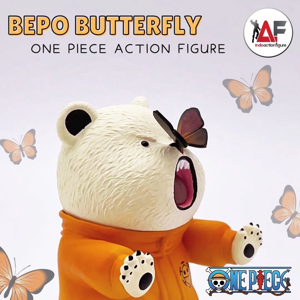 Jual Action figure one piece mini Statue Bepo butterfly on nose ...