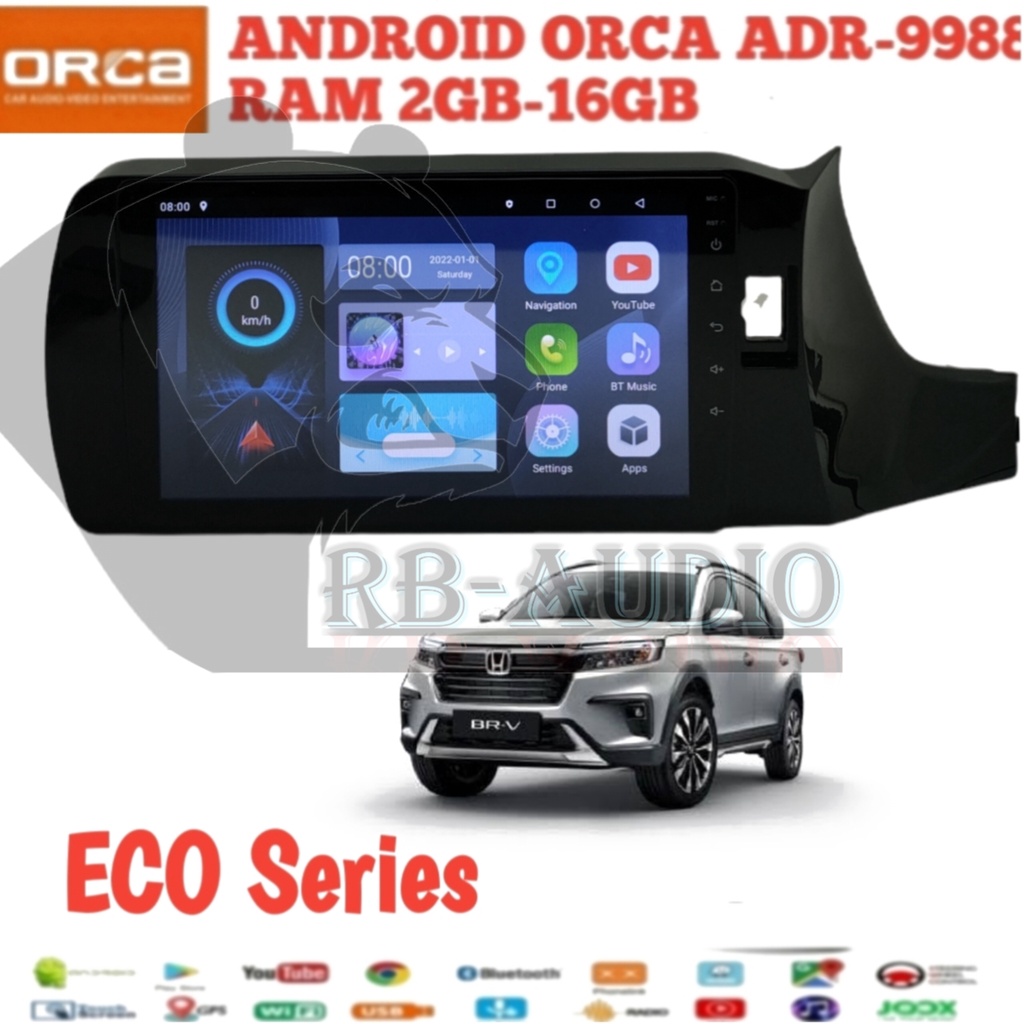 Jual Head Unit Android Orca Eco Series Honda Brv 2022 up 9 inch pnp ...