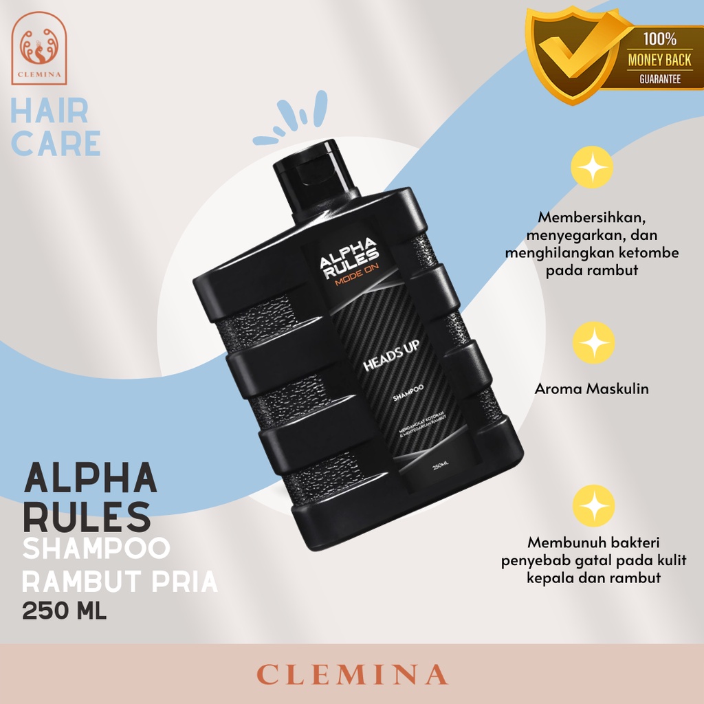 Jual ALPHA RULES Heads Up Shampoo Sampo Rambut Pria | Shopee Indonesia