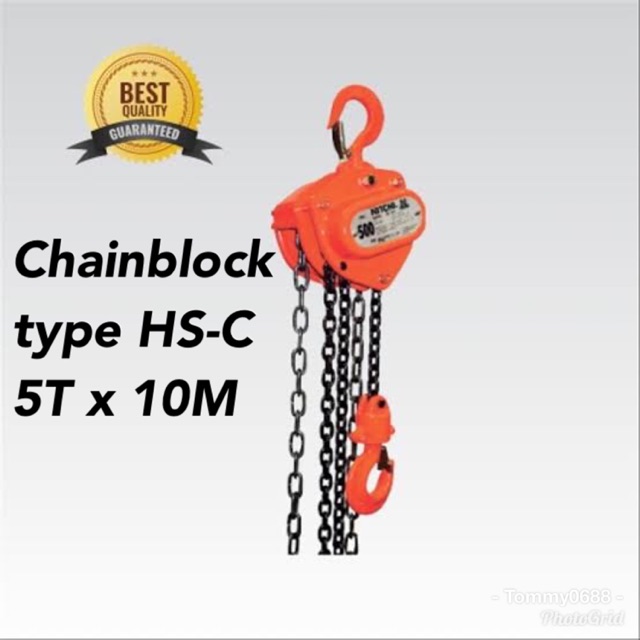 Jual CHAIN BLOCK HSC 5T x 10M TAKEL TIPE HS-C 5 TON x 10 METER | Shopee ...