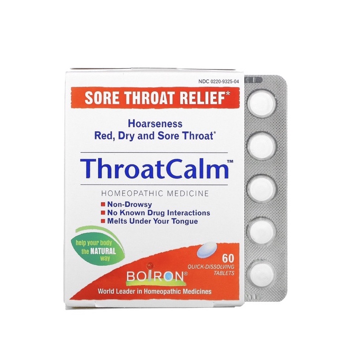 Jual Boiron Throat Calm Sore Throat Relief 60 Quick Dissolving Tablets ...