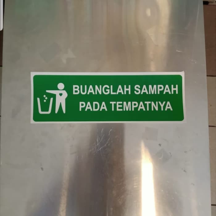 Jual SIGN STICKER K3 RAMBU SAFETY JAGALAH KEBERSIHAN IJO UK 10X30CM ...