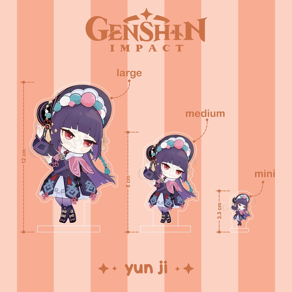 Jual Standee Bidak Pion Figure Genshin Impact xiao yunji hutao zhongli ...