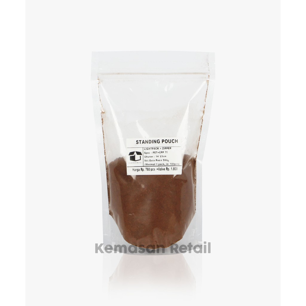 Jual Standing Pouch Lightpack Bening 14x23 cm (500g) - Packaging ...