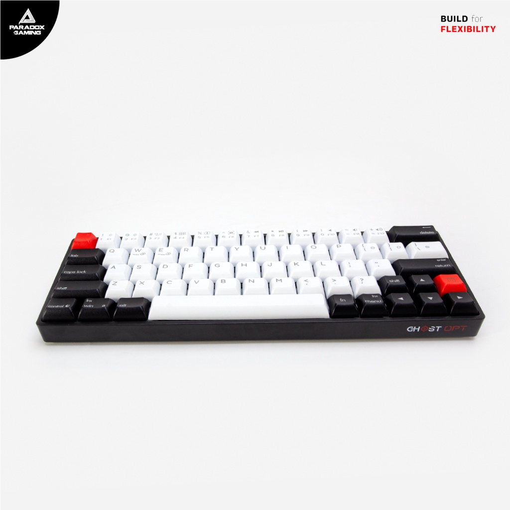 Jual Keyboard GHOST GH64-GK1 PBT Radium Vulture/ Keycaps(Black/White ...