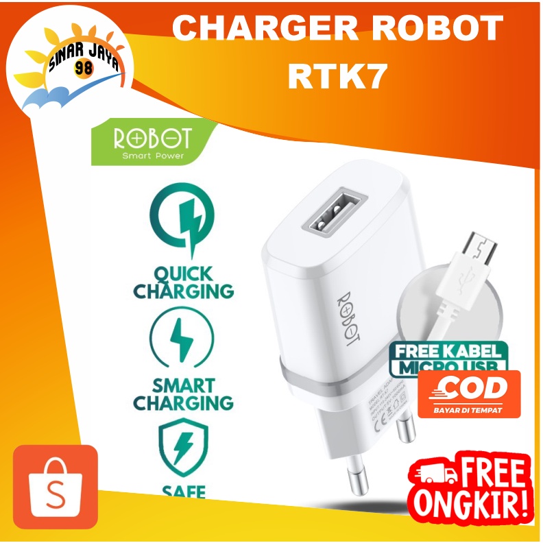 Jual ROBOT RT-K7 Quick Charge Output 5V/1A Fireproof Charger CASAN RT ... Jual ROBOT RT-K7 Quick Charge Output 5V/1A Fireproof Charger CASAN RT ...