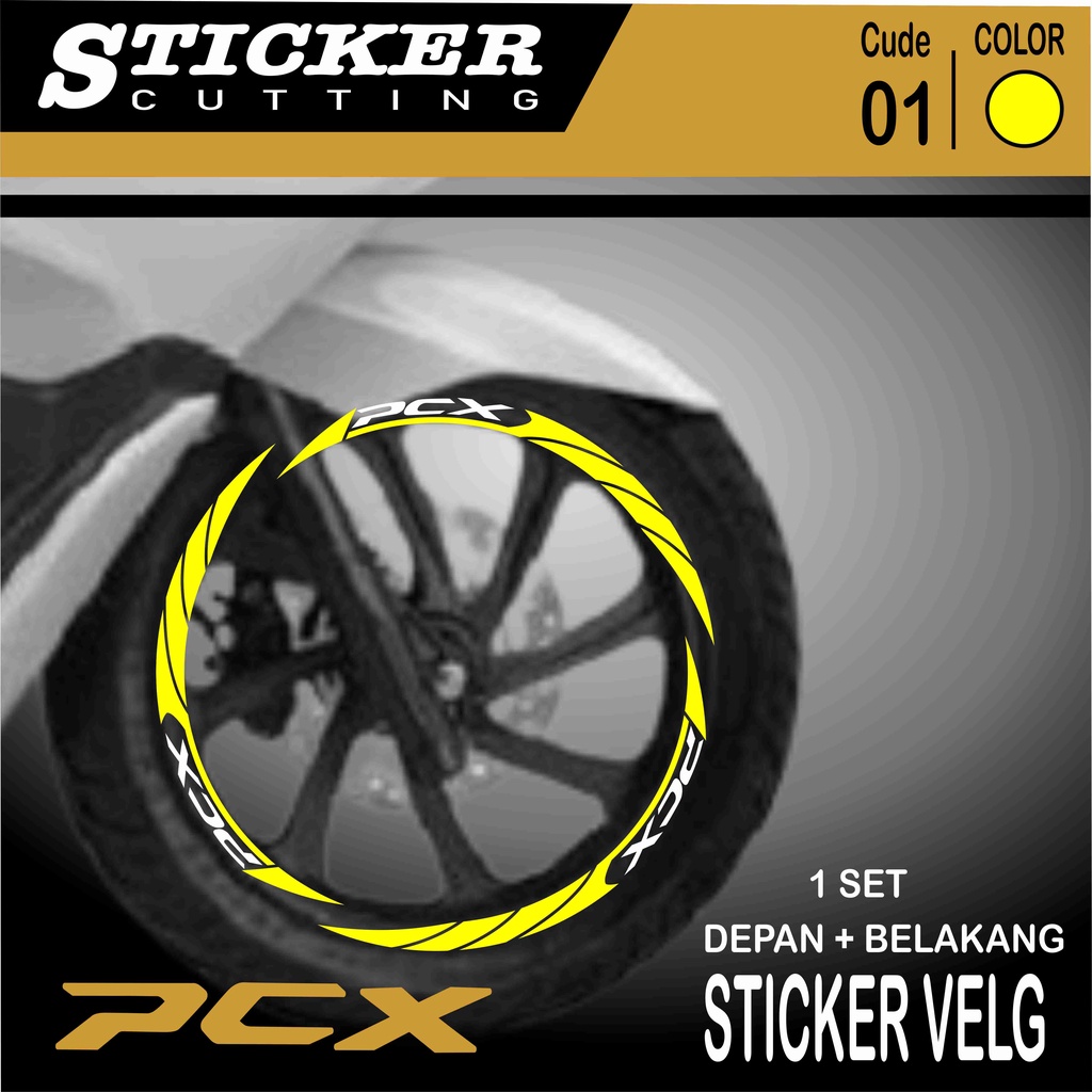 Jual Stiker Cutting Sticker Velg Honda PCX 150 160 New Racing Lis List ...