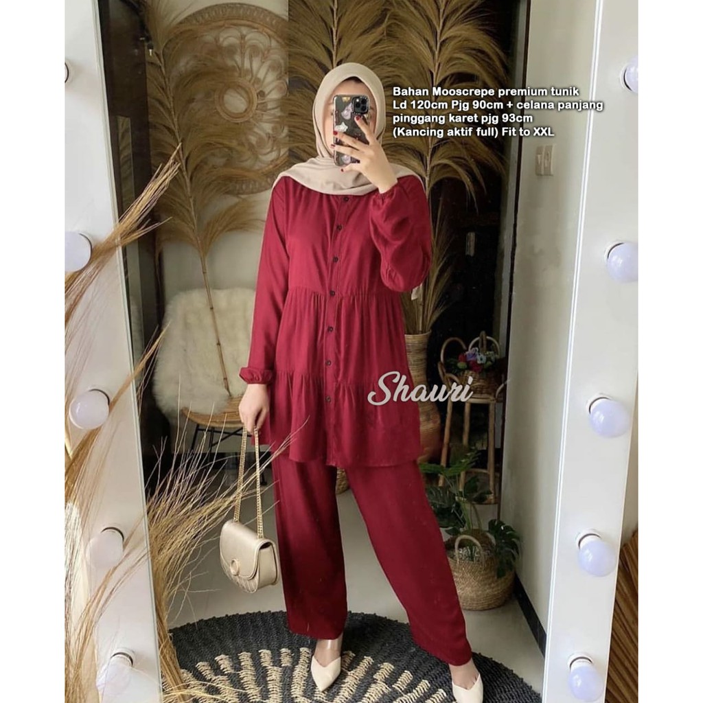 Jual AS FASHION-REALPICT-US-SETELAN BAJU DAN CELANA WANITA MUSLIM ...
