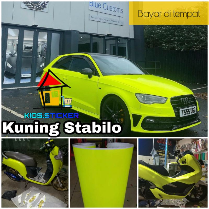 Jual Sticker Skotlet Kuning Stabilo Stiker Warna Stabilo Kuning Stiker ...