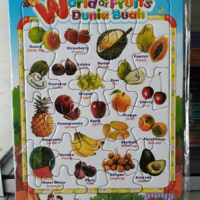Jual Puzzle / Puzle / Pazel Fruits Buah - buahan belajar kreatifitas ...