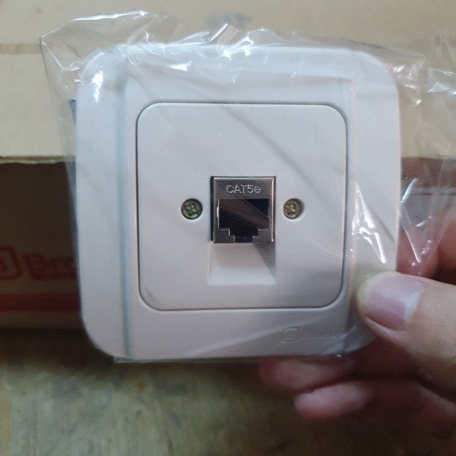Jual OUTLET / SOCKET / STOPKONTAK DATA BROCO CAT5 CAT 5 GALLEO G174-55S ...