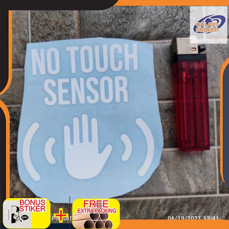 Jual Promo No touch sensor protokol kesehatan lift parkir covid sign ...