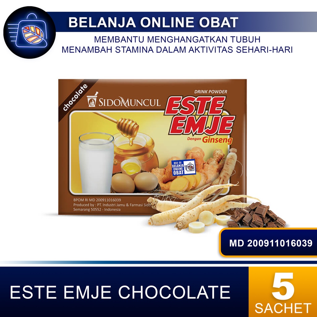 Jual ESTE EMJE CHOCOLATE DENGAN GINSENG // Minuman Tradisional | Shopee ...