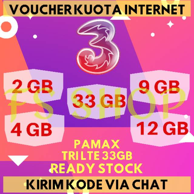 Jual PAKET DATA KUOTA TRI 3 MURAH PROMO HAPPY AON | Shopee Indonesia