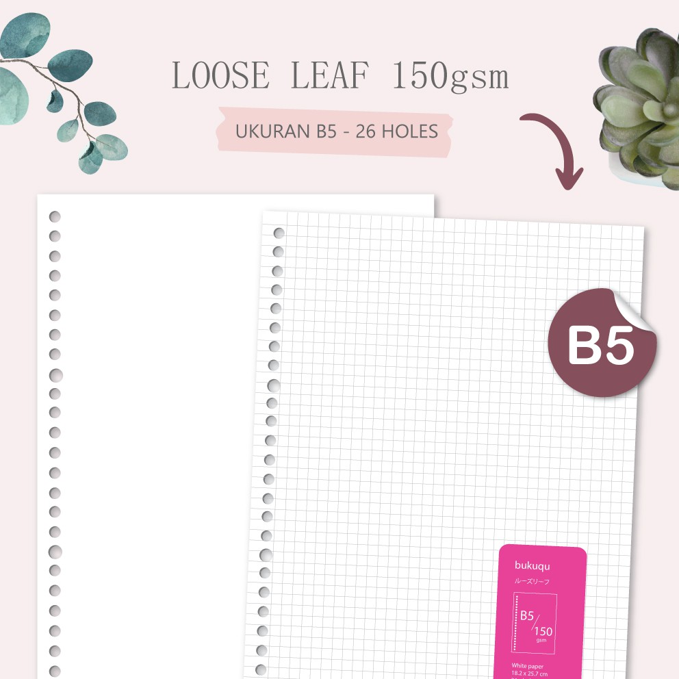 Jual Loose leaf B5 150 gsm - White paper 20 lbr/pak | Shopee Indonesia