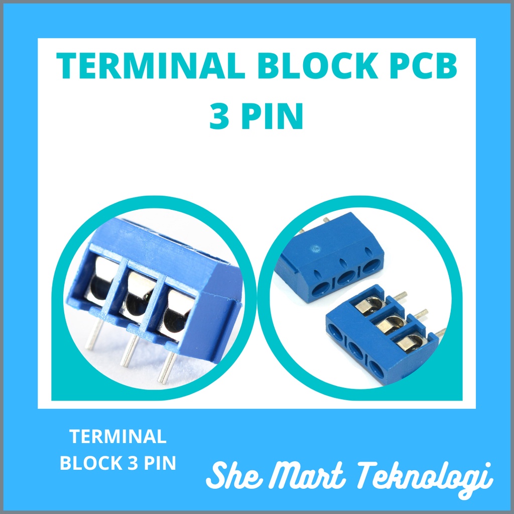 Jual Terminal block PCB screw biru blue 3 pin | Shopee Indonesia