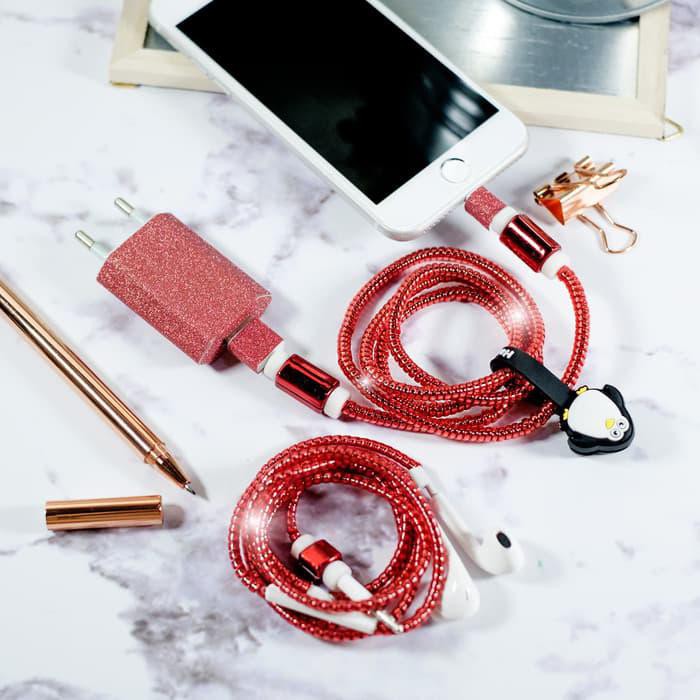 Jual Sale! Cable Protector/Pelindung Kabel Spiral-Set Charger & Headset ...