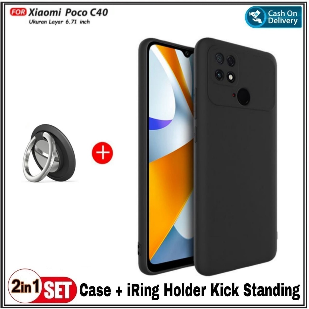 Jual Case Xiaomi POCO C40 Soft Casing Premium Free Ring Casing Hp ...
