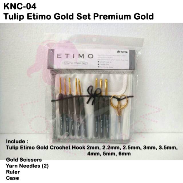 Jual Alat Rajut KNC-04 (Tulip Etimo Gold Set Premium Gold) | Shopee ...