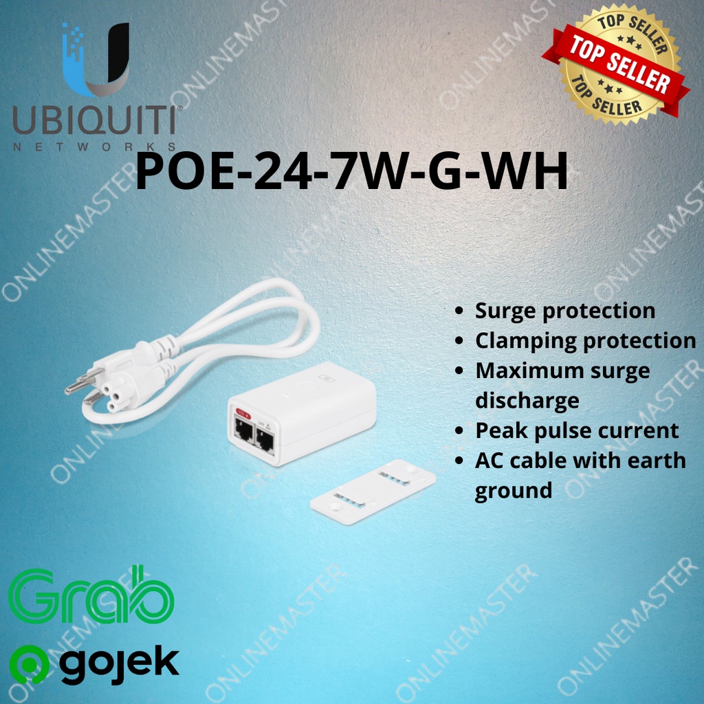 Jual Ubiquiti PoE Injector 24-7W POE-24-7W-G-WH 24V-0,3A | Shopee Indonesia