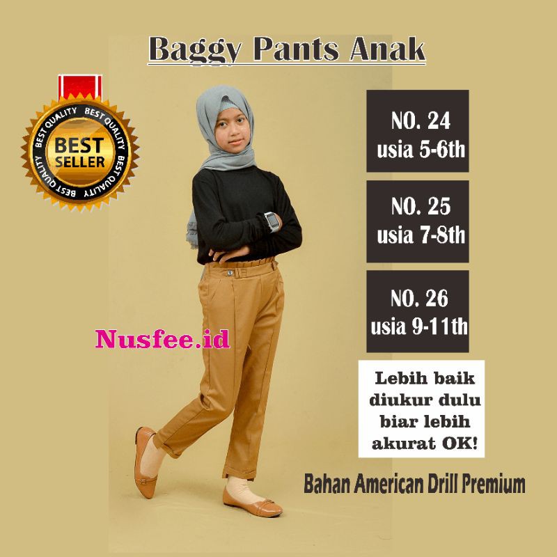 Jual CELANA BAGGY ANAK MODEL TERBARU / BAGGY PANTS ANAK TANGGUNG 5-11TH / CELANA ANAK PEREMPUAN ...