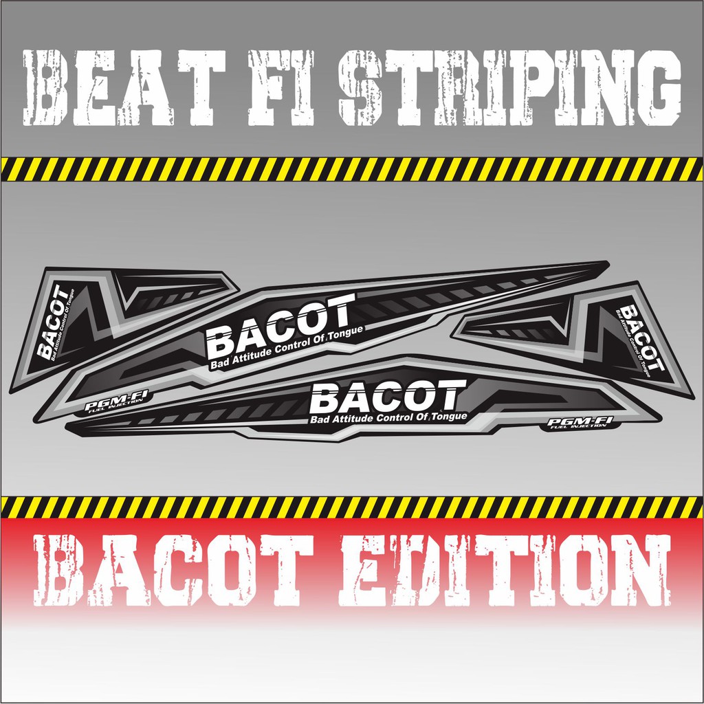 Jual VARIASI MOTOR STICKER STRIPING HOBDA BEAT FI EDITION BACOT LIS ...