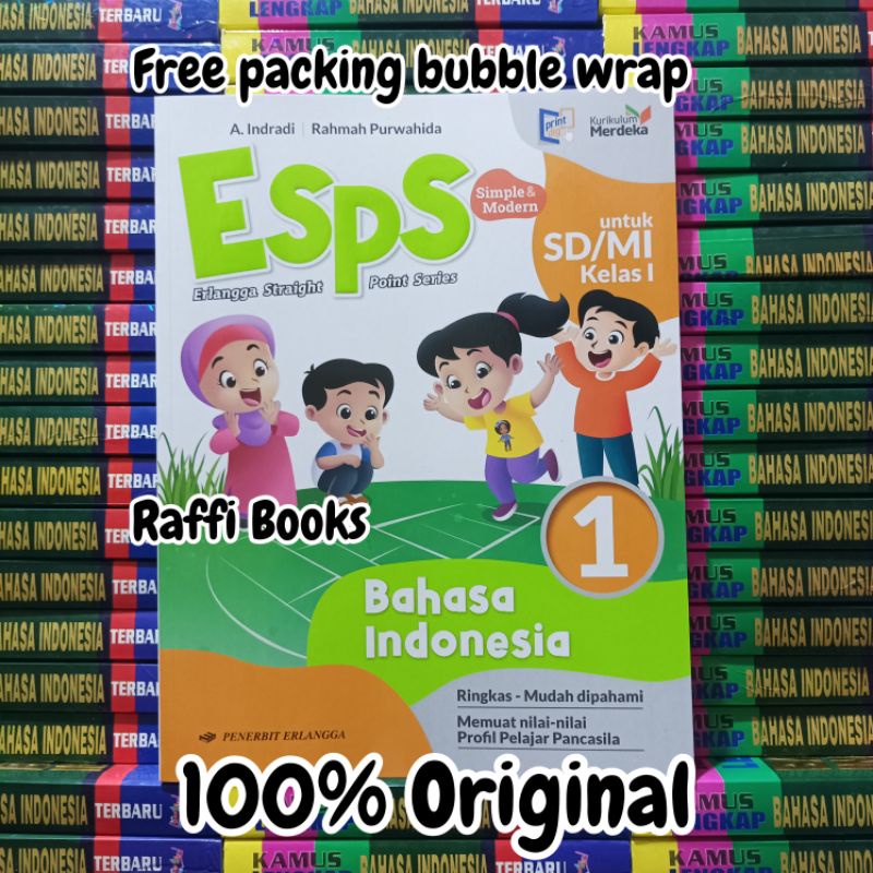 Jual BUKU ESPS BAHASA INDONESIA UNTUK SD/MI KELAS 1 KURIKULUM MERDEKA ERLANGGA | Shopee Indonesia