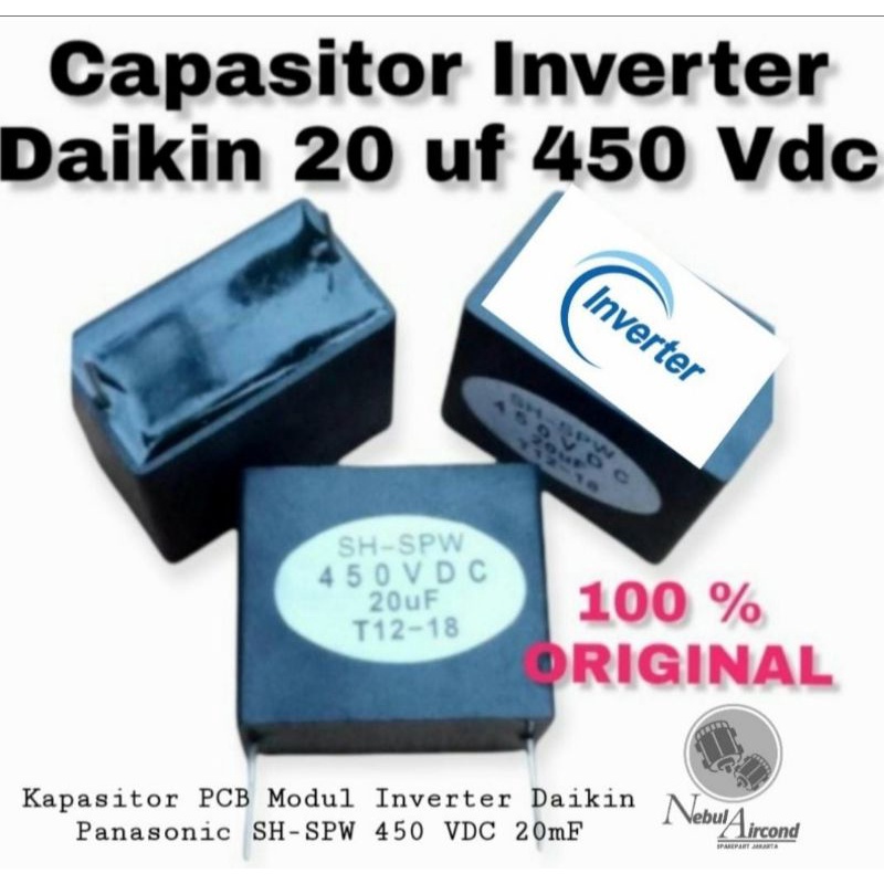 Jual Kapasitor PCB Modul AC inverter DC Daikin SH-SPW 450 VDC 20UF EROR ...