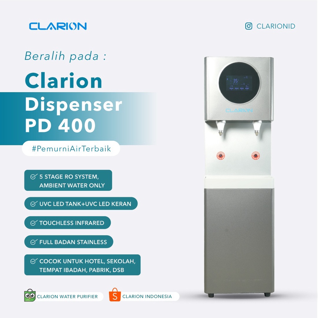 Jual CLARION, Water Purifier, Dispenser PD400, Pemurni Air, RO Purifier ...