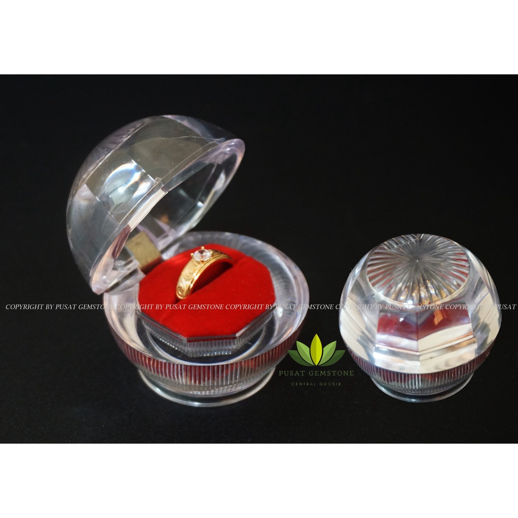 Jual Box Cincin Mika Crystal Transparan Tempat Kotak Perhiasan Bukan ...