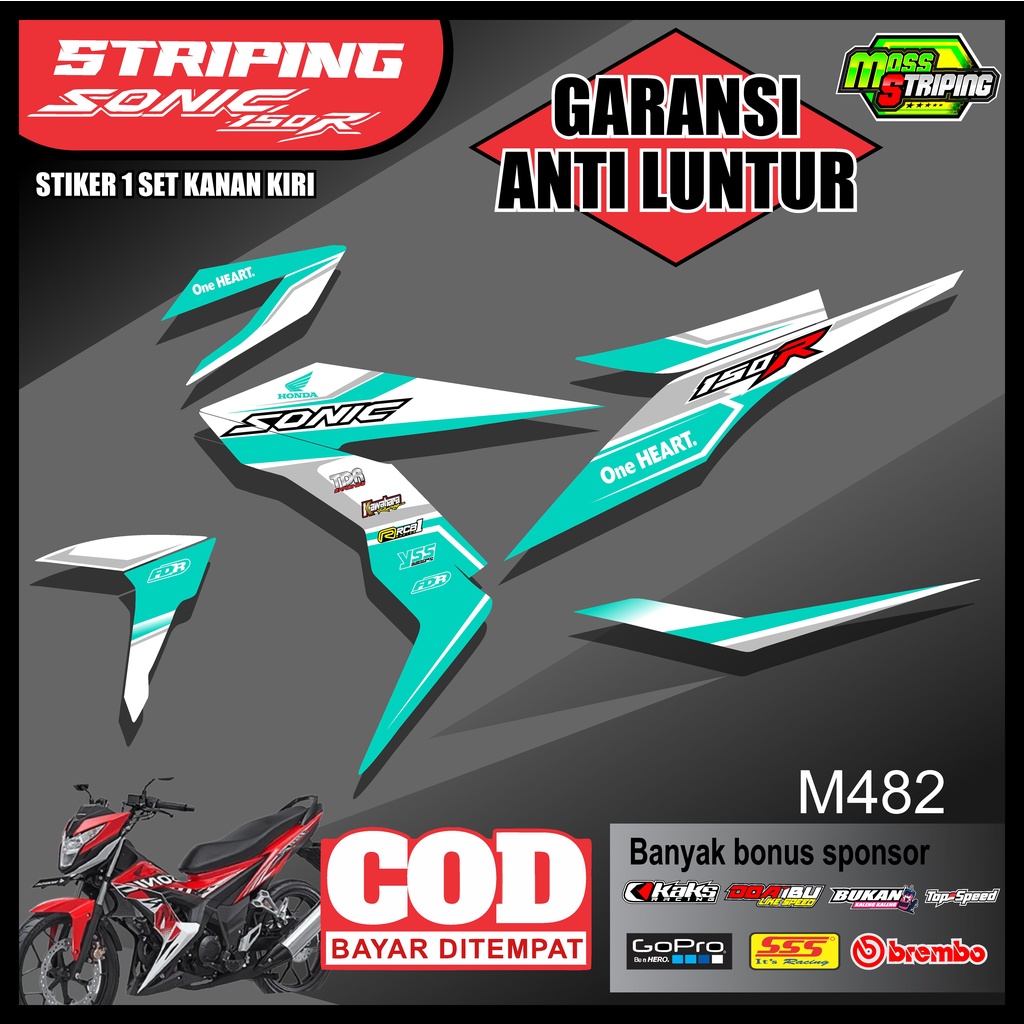 Jual Stiker Striping Honda SONIC 150R 150 R kode M482 - Sticker Setiker ...