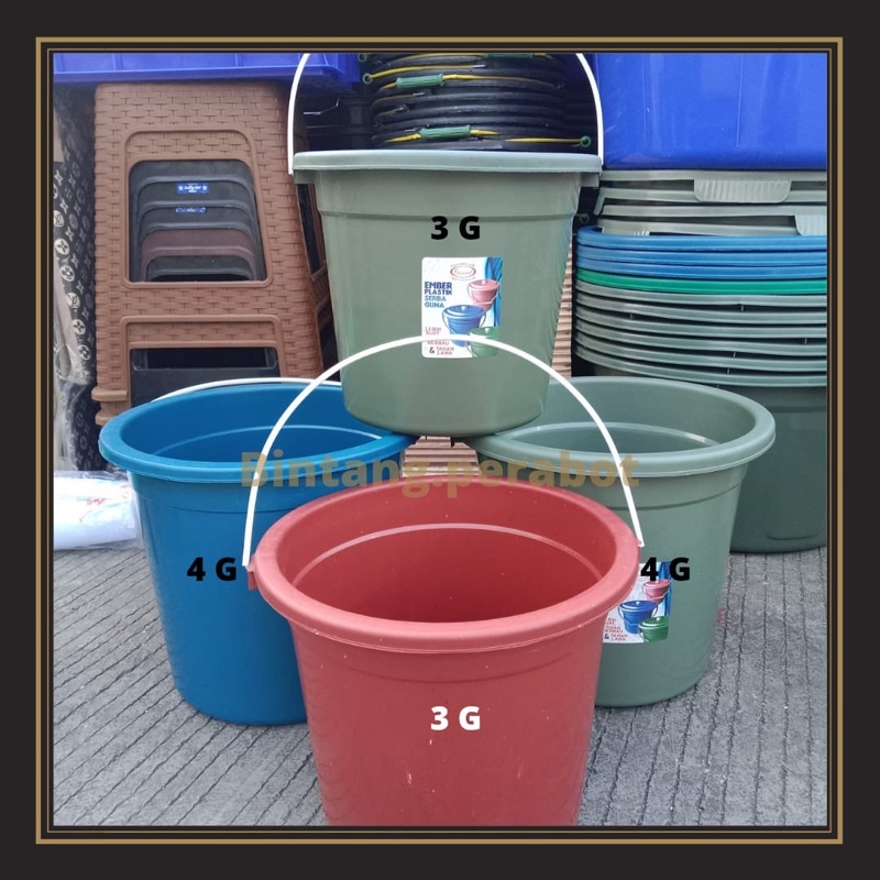 Jual GREAT - Ember Plastik 3-4 Galon ( +-10~15 Liter ) / Ember Plastik ...