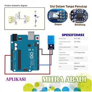 Jual Modul DHT11 Temperature and Humidity Sensor Detektor Suhu dan ...