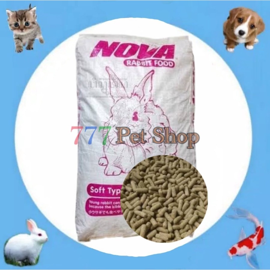 Jual NOVA rabbit food makanan kelinci repack 1KG | Shopee Indonesia