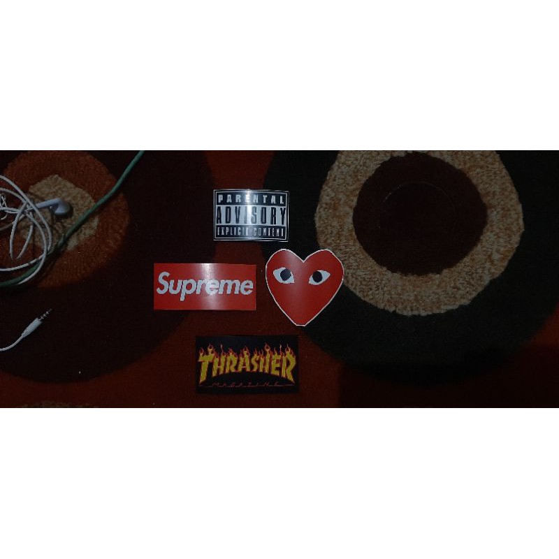 Jual Stiker Sticker Supreme Trasher CDG Hypebeast | Shopee Indonesia
