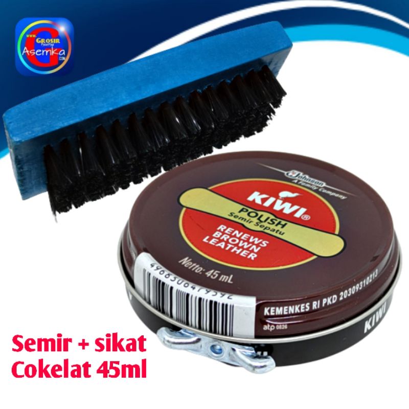 Jual Semir sepatu Original Kiwi lengkap Satu Set Semir + sikat Grosir | Shopee Indonesia