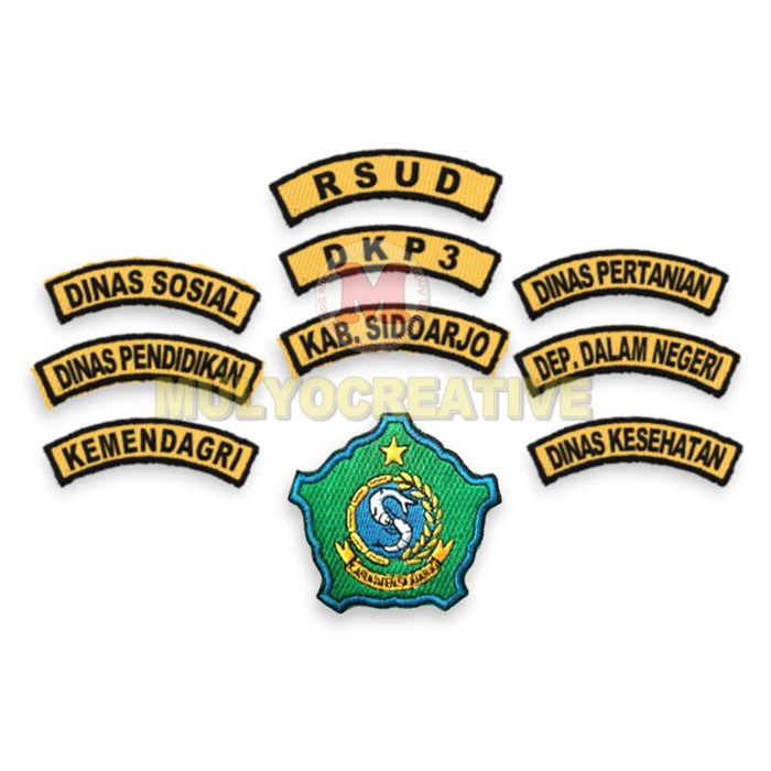Jual Bed Bordir Dinas Kabupaten Sidoarjo - Bordir Logo Pemkab Sidoarjo ...