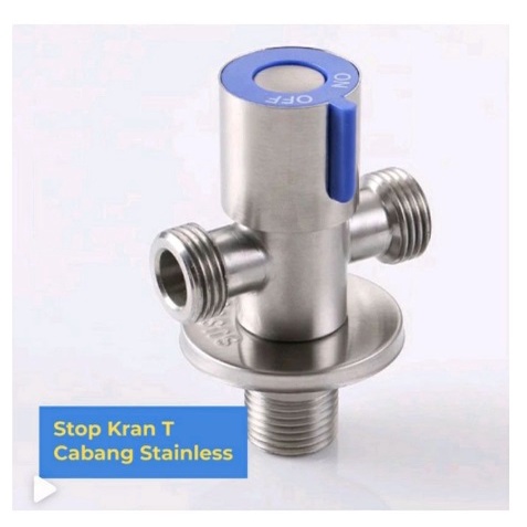 Jual Stop Kran T StopKran Cabang Stainless Kran Closet Wastafel Shower ...