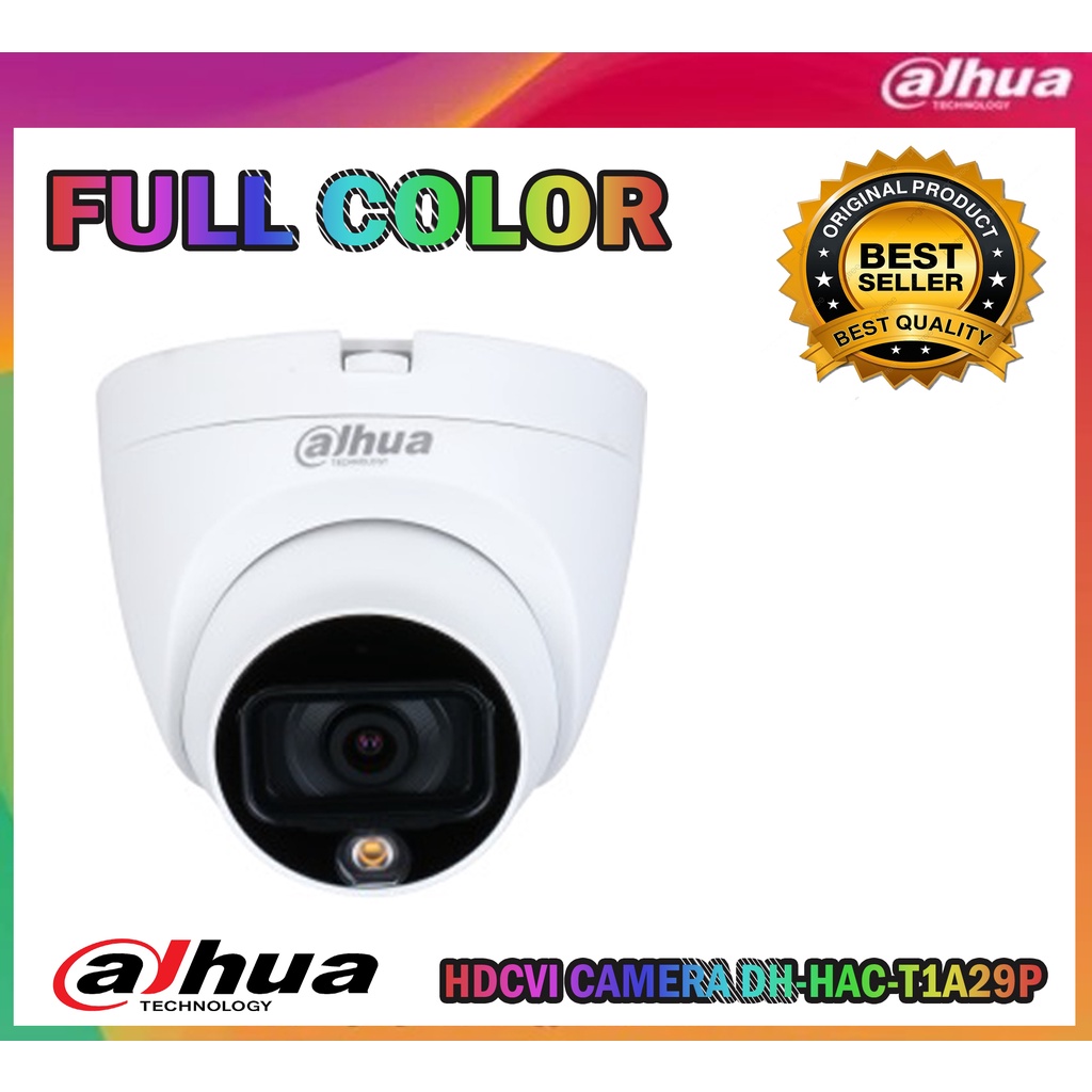Jual CCTV DAHUA FULL COLOR COLORVU 2MP / 1080P DH-HAC-T1A29P INDOOR ...