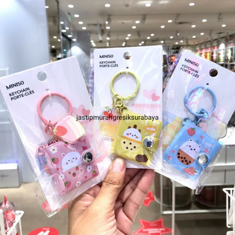 Jual MILK TEA SERIES MINI NOTEBOOK KEYCHAIN MINISO GANTUNGAN KUNCI ...